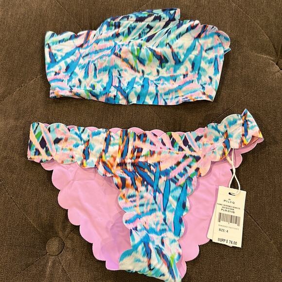 Pilyq | Swim | Pilyq Kids Reversible Seamless Halter Bikini Nwt Size 4 ...